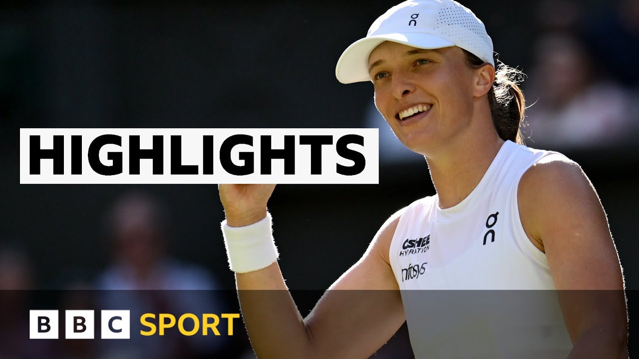 Dominant Swiatek cruises to first Wimbledon title over Anisimova | Wimbledon | BBC Sport » News ...